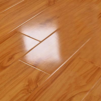 Cina Click pavimento laminato 15mm alto pavimento in legno laminato lucido con pad attaccato in vendita
