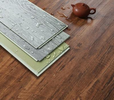 China Hotel Holz Fußboden Farbe Einfach zu installieren 4,0 mm kommerzielle Grooving Veneer Spc Fußboden zu verkaufen