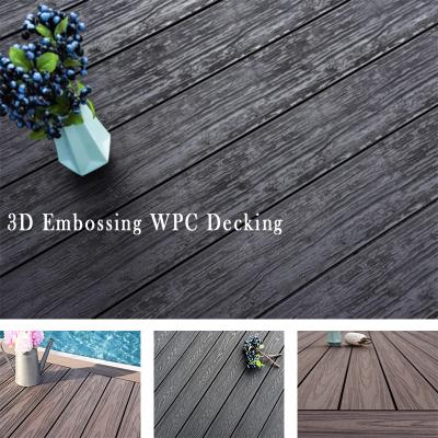 China Pavimentação em Wpc composta 3D em relevo profundo resistente à temperatura com tipo de instalação TG à venda