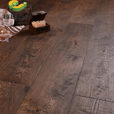Cina Pavimenti in legno rigido T G di legno rigido ingegnerizzato rosso nero marrone vintage in vendita