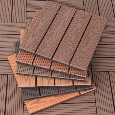 Cina DIY Click Lock Pavimenti esterni Piastrelle composite in legno-plastico per pavimenti da giardino in vendita