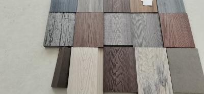 Cina Struttura Colori doppi Wpc Decking esterno 3D in rilievo Pavimenti in legno in vendita