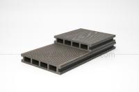 China 1.3%-1.4% Density Shanghai Loading Port 3D Deep Embossed Composite WPC Decking Boards for sale