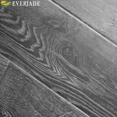Cina Pavimenti laminati a V-Groove eco-compatibili con stile V-Groove Edge in legno grigio nero in vendita
