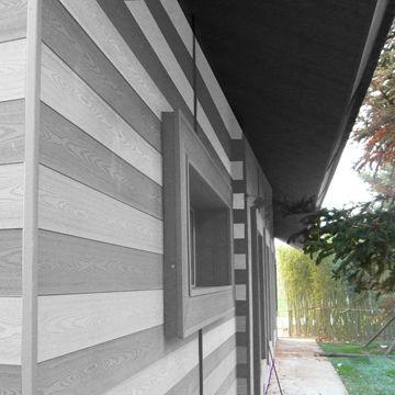Cina 3D PWC Wall Panel Composito di legno e plastica per facile soluzione di decorazione esterna delle pareti in vendita