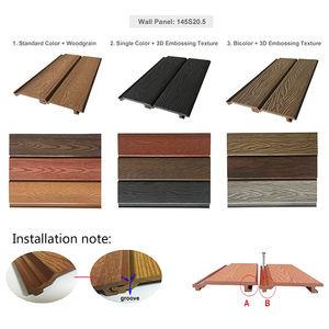 Cina Materiale per la decorazione delle pareti esterne pannello WPC con texture di grano di legno e superficie di levigatura in vendita