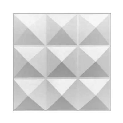Cina Altezza di rilievo 3D 22 mm Alto lucido Peel e Stick pannello di arte muraria in PVC per sfondo divano in vendita