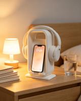 China Personalized Digital 3D Printing Rounded Frame Dual Function Phone Headphone Holder for sale
