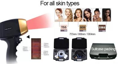 China 2022Newest 4K 1600W Triple wave Platinum Titanium/808nm laser diode hair removal/755 8081064 diode laser machine price for sale