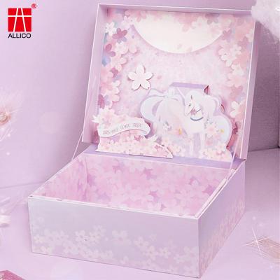 Cina Scatola d'imballaggio della grande di regalo il contenitore di immagazzinamento in della scatola chiusura magnetica del nastro per il regalo di compleanno in vendita