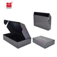 China Black Simple Folding Corrugated Paper Mailer Box Packaging Case for sale