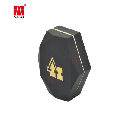 Cina Nozze Ring Presentation Box, scatola di cartone di timbratura di oro di esagono 88g in vendita