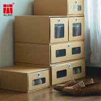 China Shoes Packaging Box Waterproof Cardboard Heavy Duty Stackable Stable Storage for sale