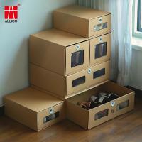 China Shoes Packaging Box Waterproof Cardboard Heavy Duty Stackable Stable Storage for sale