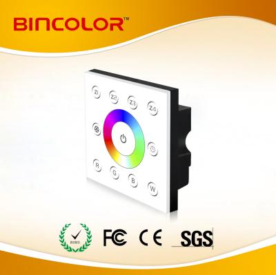 China P8 AC85-265V multizone rgbw touch panel dmx touch dimming controller for sale