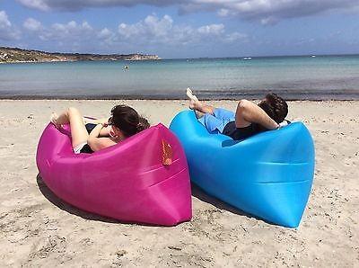 China Inflatable Sleeping Lazy Bag Beach Lay Bag Banana Sleeping Bag With Pocket Camping Bed  Camping Lounge Bed Holiday bag for sale