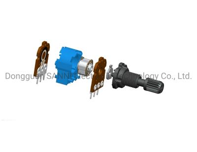Китай вал двойного блока 12mm роторным изолированный потенциометром загерметизировал OEM RV123G0 продается