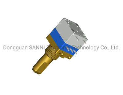 China Rotary 10k Ohm Potentiometer , Metal Shaft B Taper Potentiometer RV9C11NS for sale