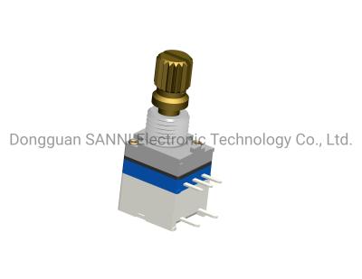 China 9mm Digital Incremental Encoder , Metal Shaft Rotary Encoder With Push Button for sale