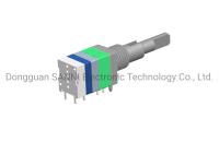 China Absolute Rotary Dual Shaft Encoder 16 Detent Integrated With Push Switch for sale