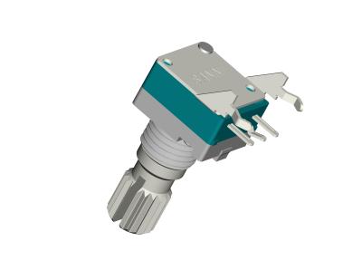China Glatte Steuerung 6mm-20mm Wellenlänge Rotationspotentiometer Kunststoff/Metall zu verkaufen