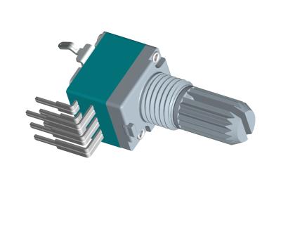 China Manufacturer  9mm Vertical Type Rotary Potentiometer Dual Gang Potentiometer For Audio Application for sale