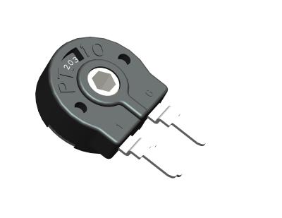 China 10 mm koolstoffrequente aanpassingspotentiometer voor motortoerental- of volumebeheersing Te koop