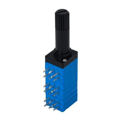 China 9mm Variable Resistor 5K 10k Linear Potentiometer Six Gang 15/20mm Plastic Shaft Rotary Potentiometer For Volume Control for sale