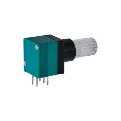 中国 RV97RLN0 透明LEDポテンショメータ ローレットシャフトロータリーポテンショメータ デバイス PCBラグ端子付き 販売のため