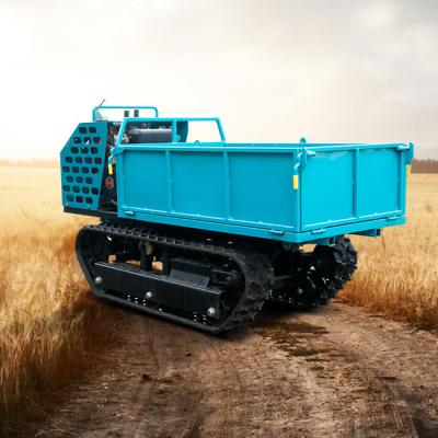 Cina Nuovo 0,8 tonnellate Crawler Dumper Truck Diesel Portable Mobile Blu Per terreno fangoso in vendita