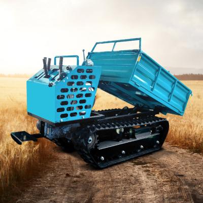 Cina Nuovo 0,8 tonnellate Crawler Dumper Truck Diesel Portable Mobile Blu Per terreno fangoso in vendita