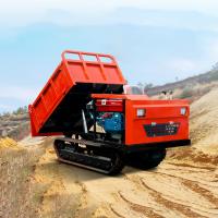 China 2 Ton Crawler Dumper Truck 2800x1200x1500mm Customizable for Material Handling for sale