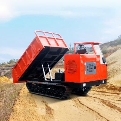 China 8 Ton Diesel Mobile Crawler Dumper Truck Engineering Rubber Tracks With Super Large Load Capacity for sale