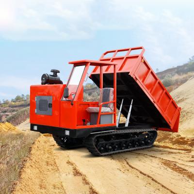 China 8 Ton Diesel Mobile Crawler Dumper Truck Engineering Rubber Tracks With Super Large Load Capacity for sale