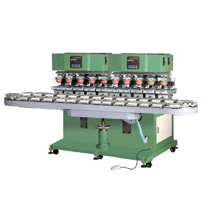 China Ten Color Tampo printing Pad Printing Machine with Conveyor for sale