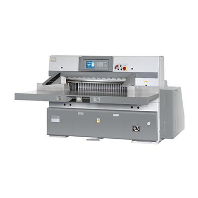 China 8 Inch Color Screen Hydraulic Guillotine Paper Cutting Machine for sale