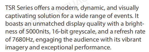  TSR series-Transparent LED Screen Perfect for Interactive Displays 0