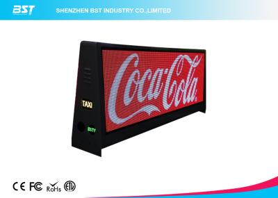 China Full Color P5mm Taxi top LED Display With Large Viewing Angle , Led Taxi Roof Signs for sale