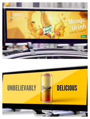China Multifunctional Outdoor P6 Car Advertising LED Display LED Sign Message Taxi Top LED Display for sale