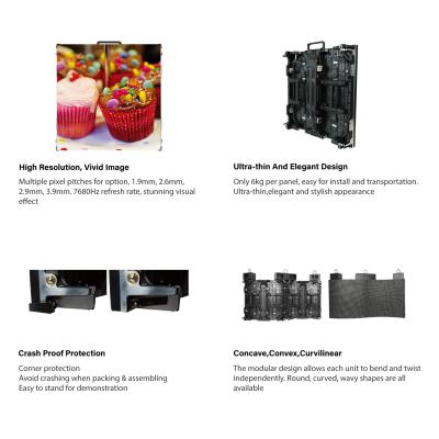 China 7680hz IRCF-serie Indoor Flexible Led Panels IP-classificatie voor/achter IP40/IP21 voor scherp beeld Te koop