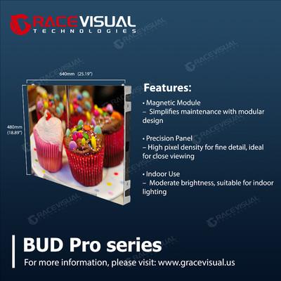 중국 BUD Pro 1.86 피치 시리즈 프론트 서비스 LED 디스플레이 7680HZ 갱신 속도,500nits 이상 밝기 판매용