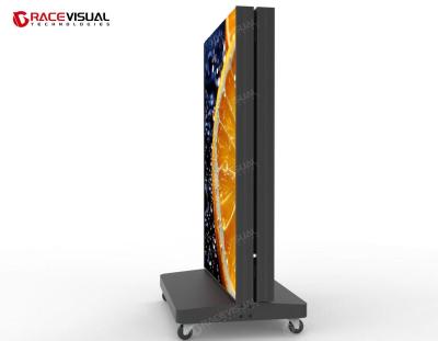 중국 작은 크기의 실내 바닥에 있는 접이식 LED 디스플레이 포스터 스크린, 편리한 보관, 편리한 운송 판매용