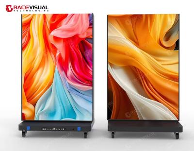 중국 작은 크기의 실내 바닥에 있는 접이식 LED 디스플레이 포스터 스크린, 편리한 보관, 편리한 운송 판매용