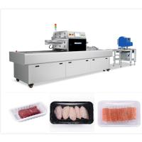 China Automatic Horizontal MAP Sealing Machine 220V 3.2kW Tray Sealer for Fresh Food for sale