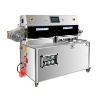 China Modified Atmosphere Vacuum Tray Sealer 390x280mm Tray Size 220V 50Hz Vertical Display Map Packaging Equipment for sale