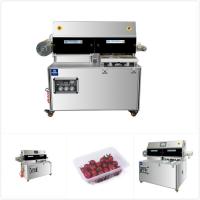 China Custom Fruit Vegetable Vacuum MAP Tray Sealing Machine 390x280mm 220V for sale