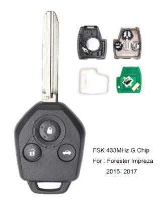 China 433MHz G Chip Car Remote Controller 3 Button for Subaru Impreza, 2015-2017 for sale