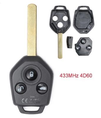 China 433MHz 4D60 Remote Car Key 3 Button for Subaru Outback Forester 2011 -2012 for sale
