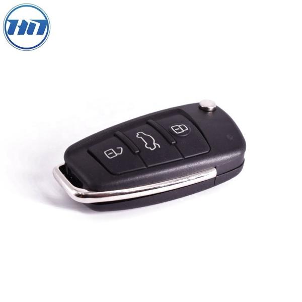 Quality Q7 A6 3 Buttons Flip Key Car Remote Replacement Smart Entry Car Key Case for sale