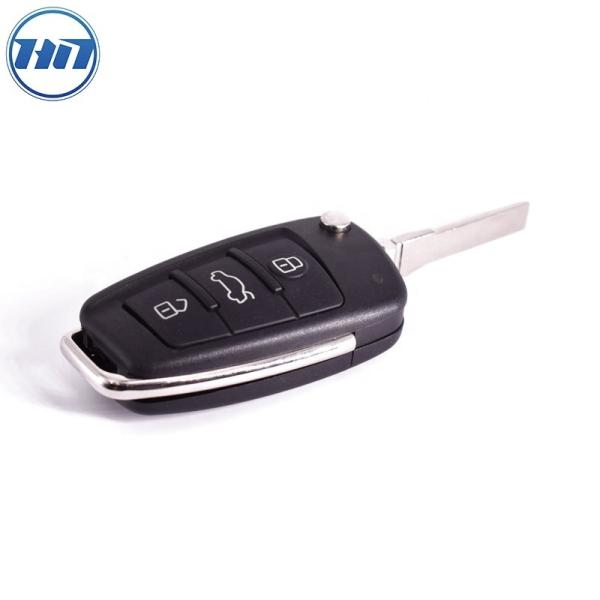 Quality Q7 A6 3 Buttons Flip Key Car Remote Replacement Smart Entry Car Key Case for sale